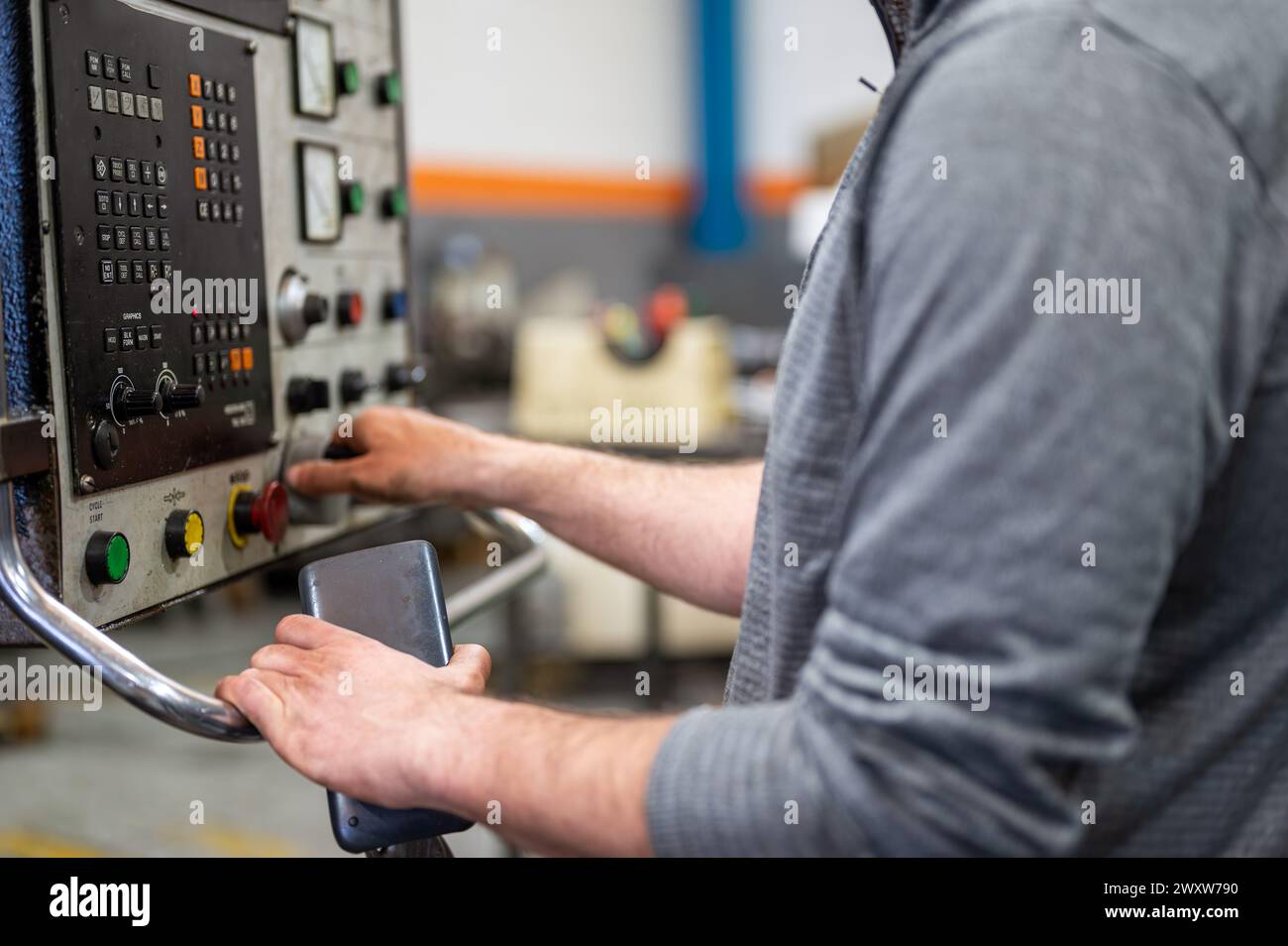 Steel production employee monitor hi-res stock photography and images ...