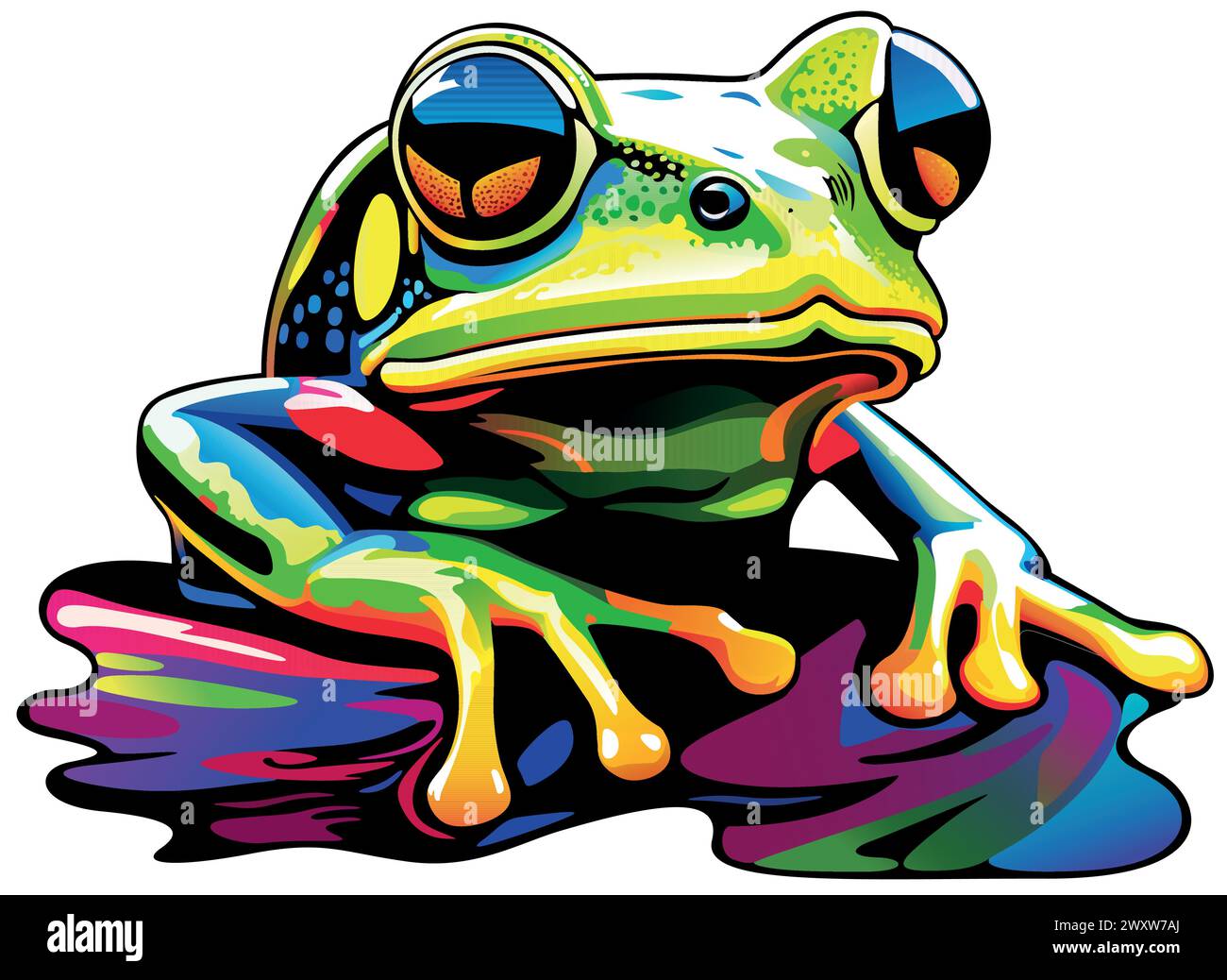 Vibrant amphibian Stock Vector Images - Alamy