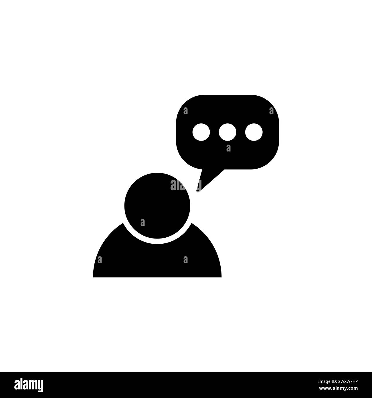 Talking flat vector icon. Simple solid symbol isolated on white ...