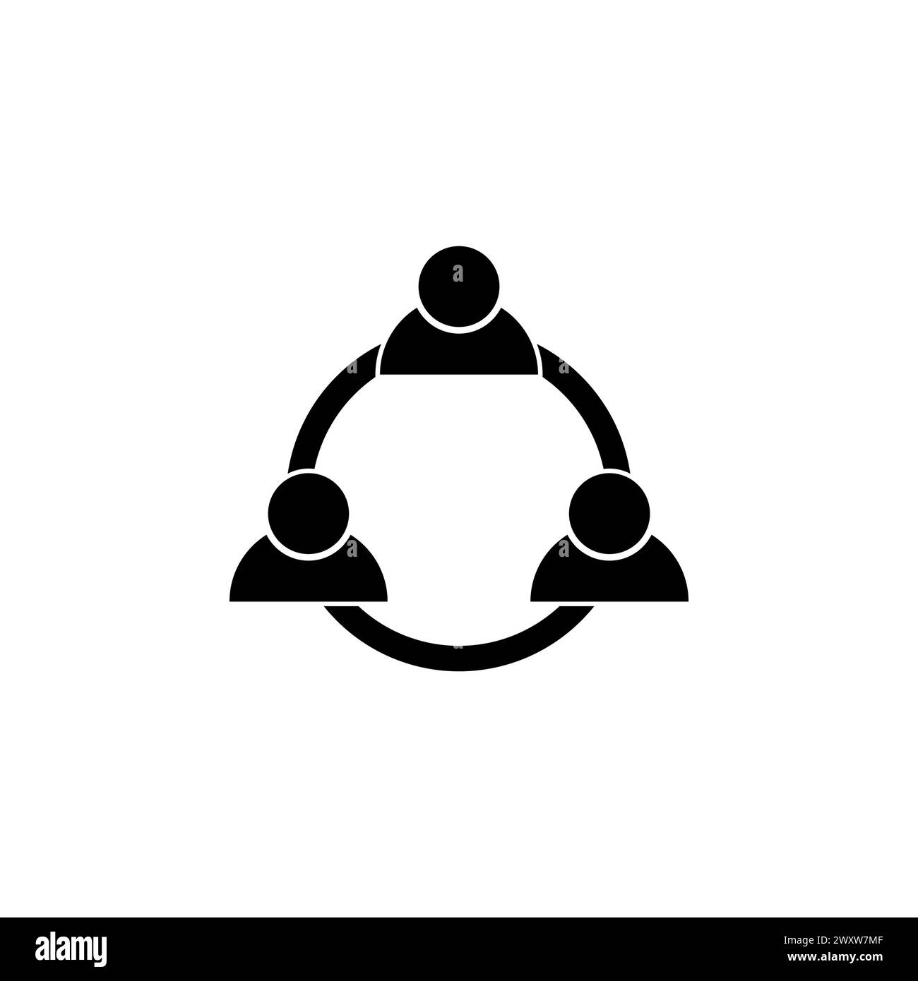 Teamwork flat vector icon. Simple solid symbol isolated on white ...