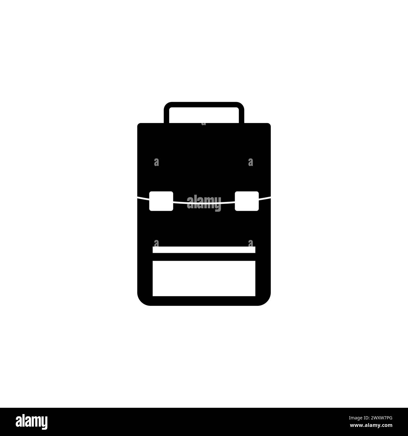 Tourist Hiking Backpack flat vector icon. Simple solid symbol isolated ...