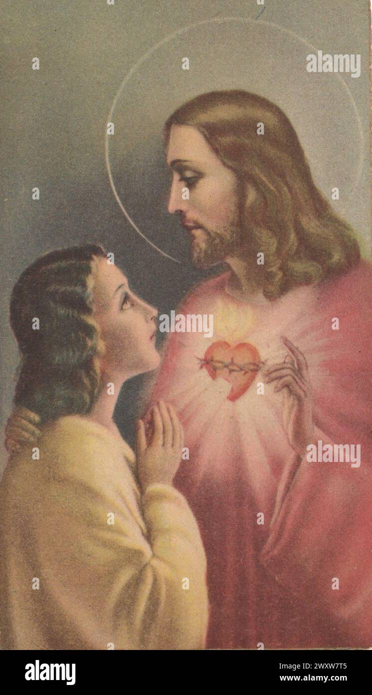 vintage holy card Sacred Heart Of Jesus - Sacred Heart Of Jesus And ...