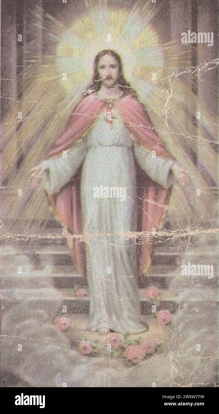 vintage holy card Sacred Heart Of Jesus - Sacred Heart Of Jesus And ...