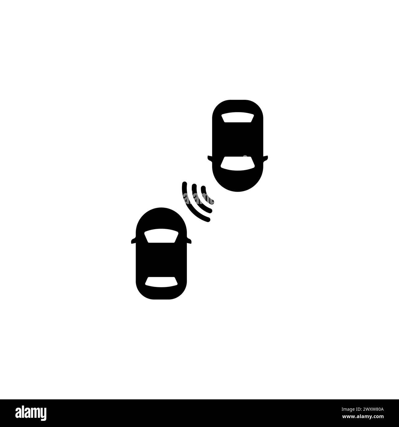 Car Safety System flat vector icon. Simple solid symbol isolated on ...