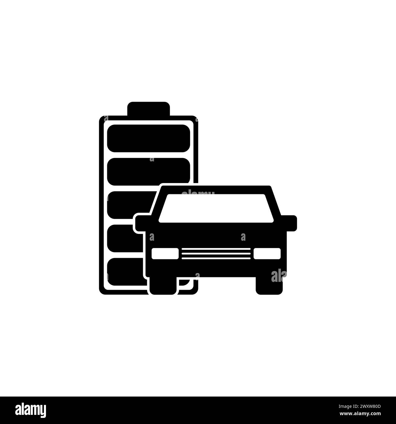 Hybrid Car flat vector icon. Simple solid symbol isolated on white ...