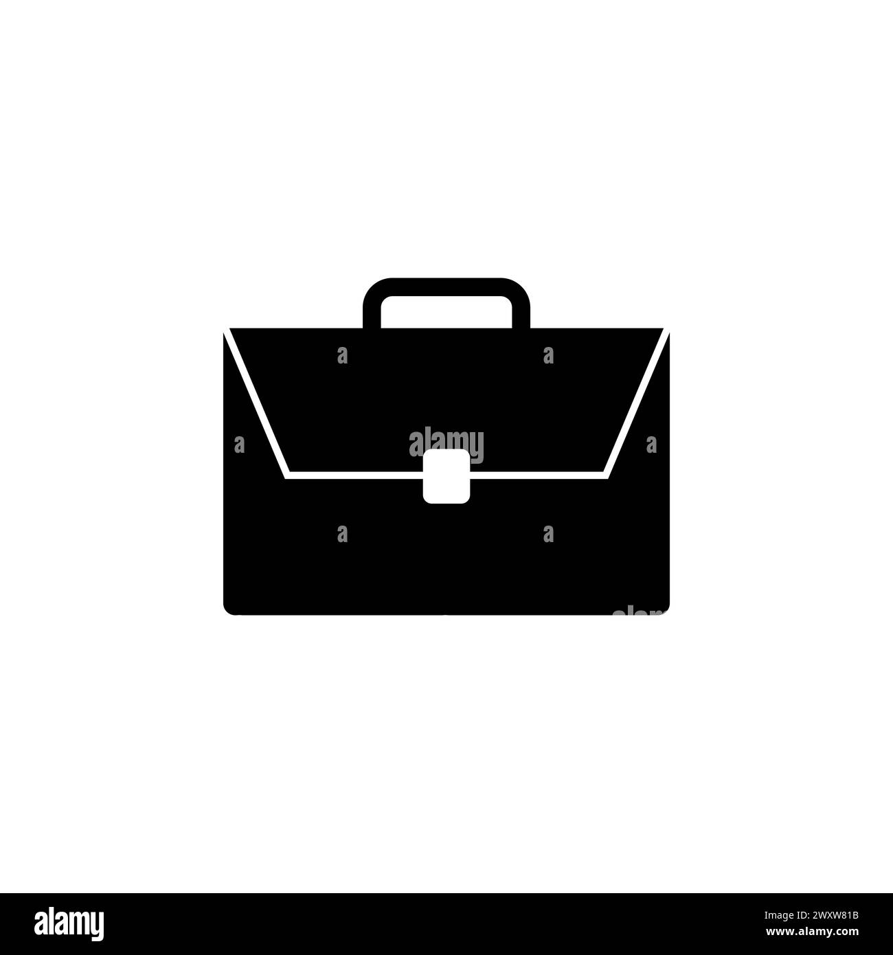 Briefcase flat vector icon. Simple solid symbol isolated on white background Stock Vector Image ...