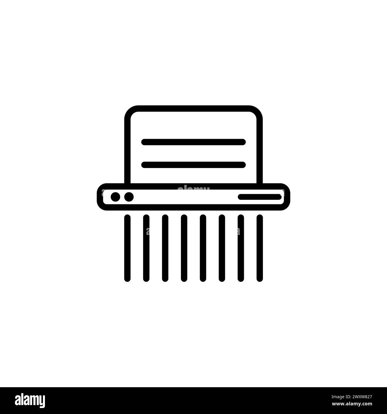 Paper Shredder flat vector icon. Simple solid symbol isolated on white ...