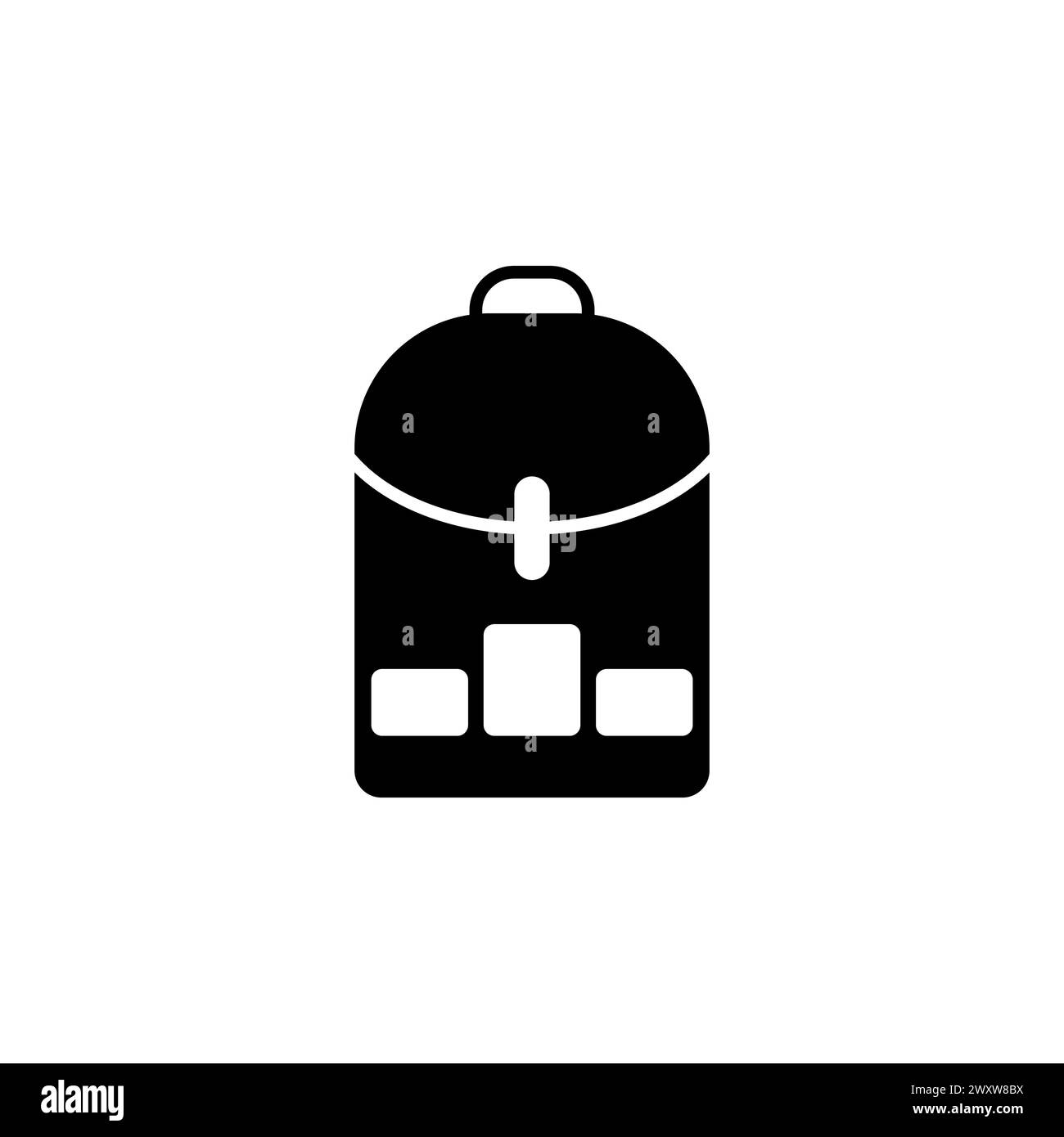 School Bag flat vector icon. Simple solid symbol isolated on white ...