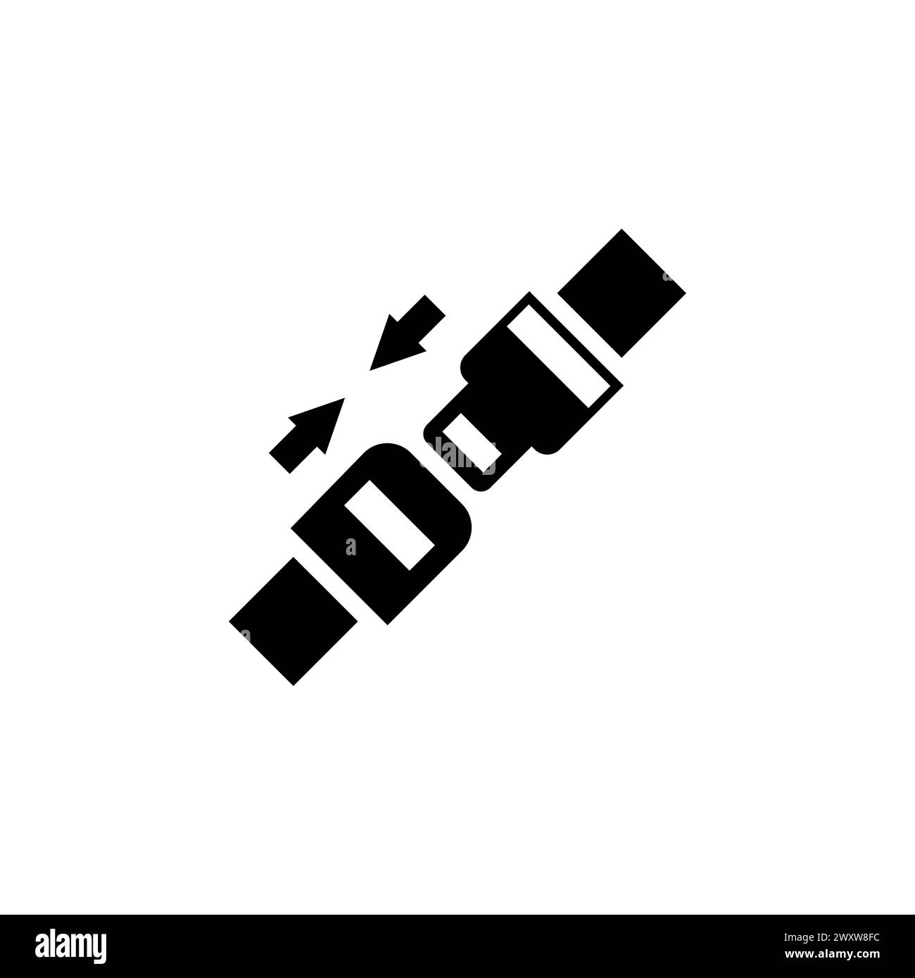 Safety Belt. Seatbelt flat vector icon. Simple solid symbol isolated on ...