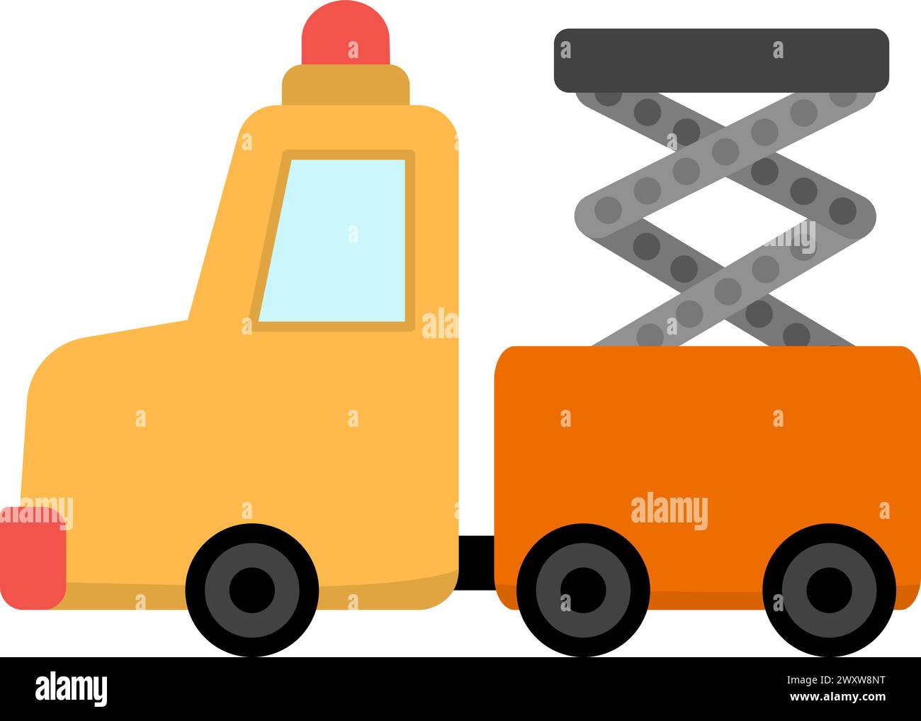 Vector tractor with digger. Construction site and road work flat icon ...