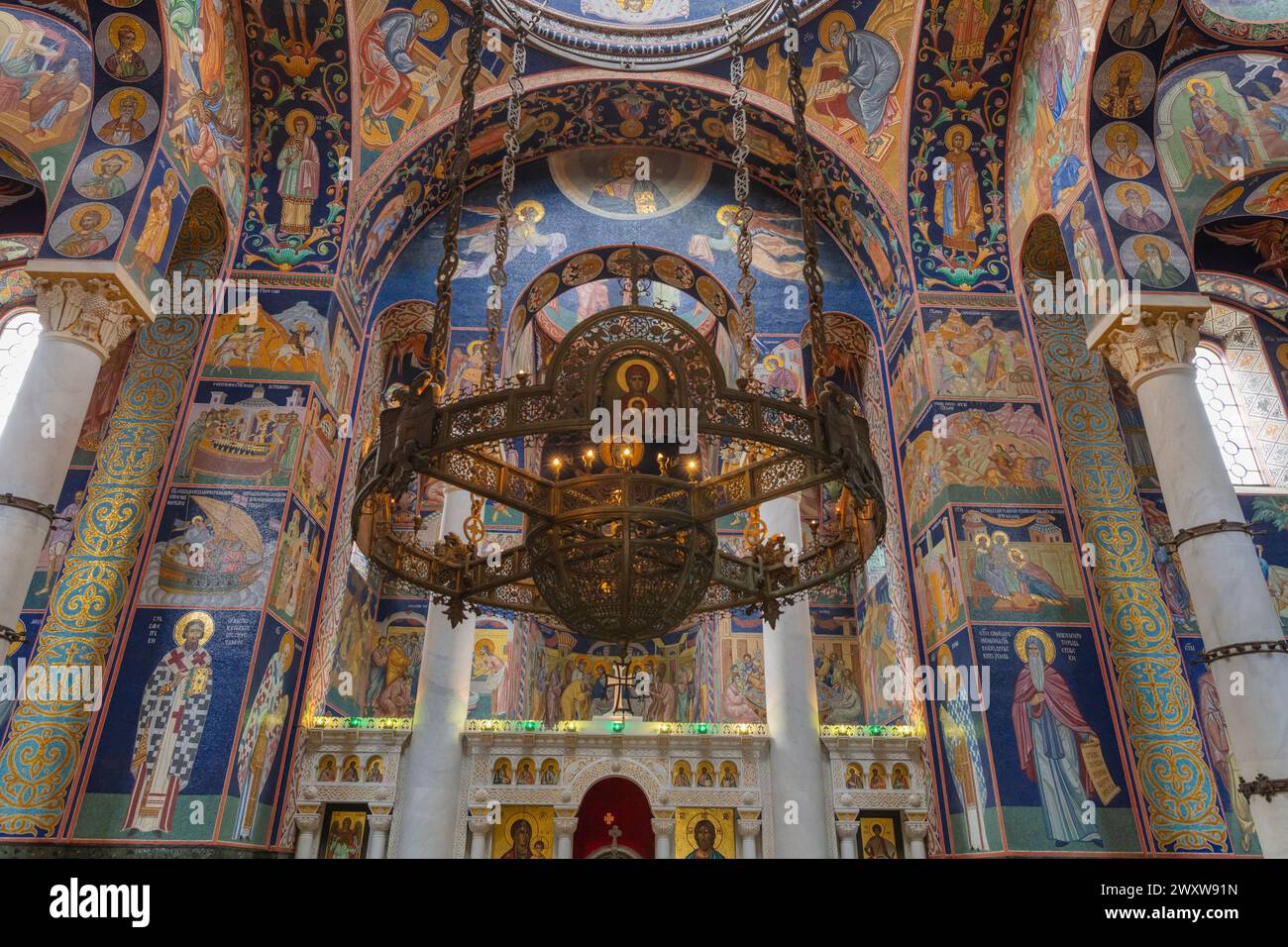 Mosaic in St. George church interior, Oplenac, Serbia Stock Photo - Alamy