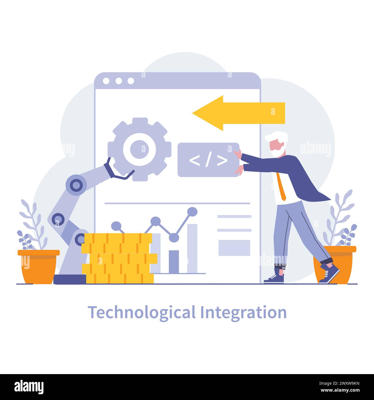 Digitalization business Stock Vector Images - Alamy