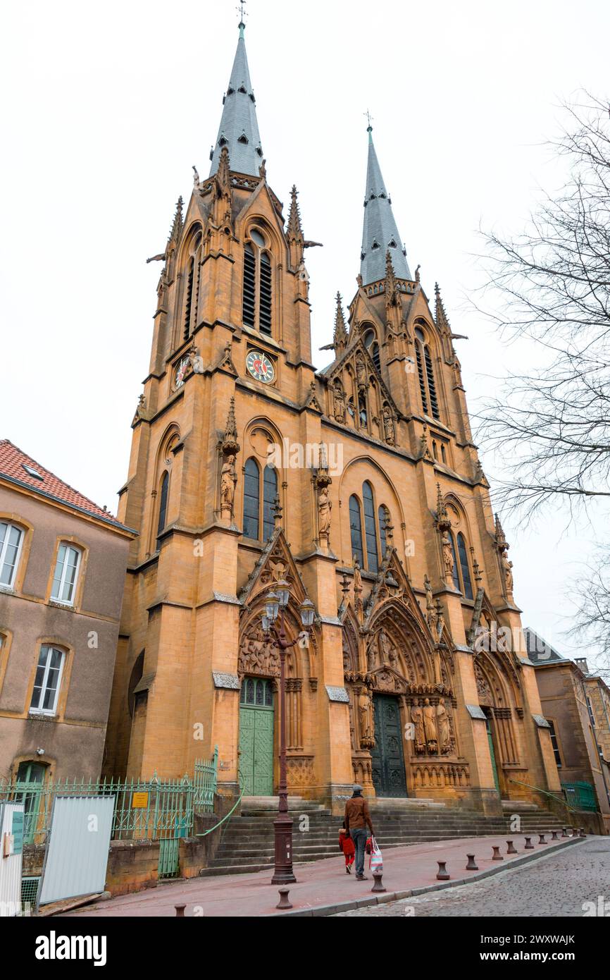 Metz, France - January 23, 2022: The Sainte Segolene church is a ...
