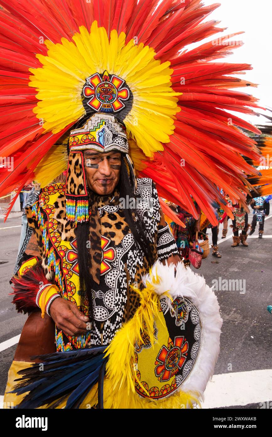 Aztec dancers at the Blessing of the Animals, Olvera Street, 4/30/2024 ...