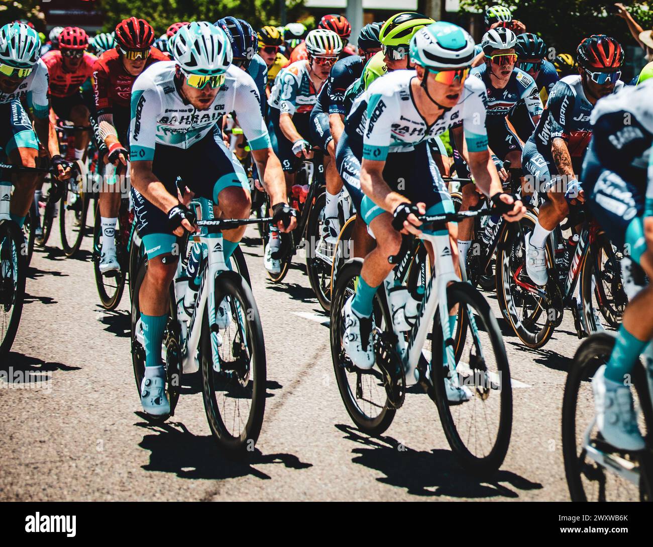 Port Noarlunga, Australia 2024 Tour Down Under Competitive Cycling Race ...