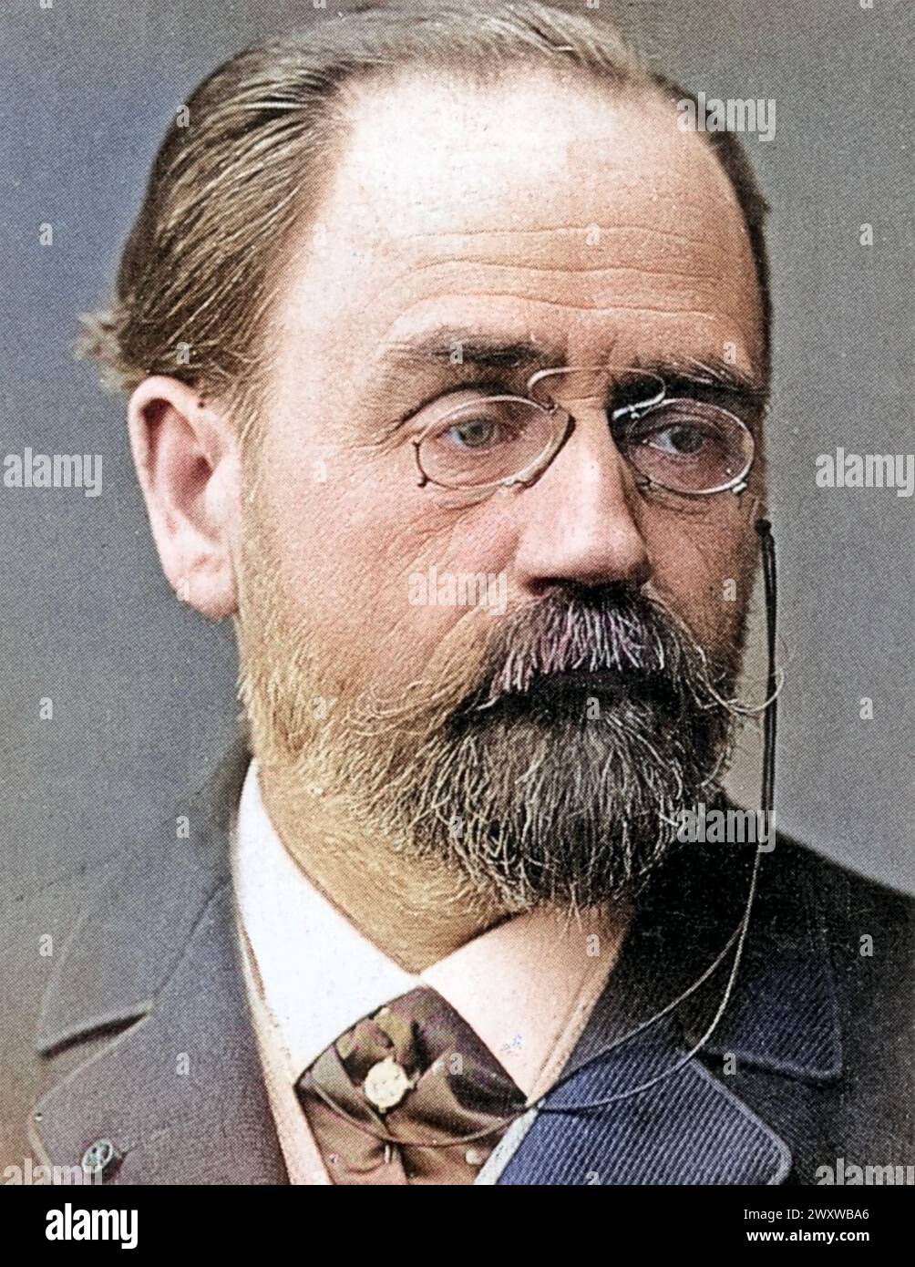ÉMILE ZOLA (1840-1902) French novelist and journalist about 1898 Stock ...