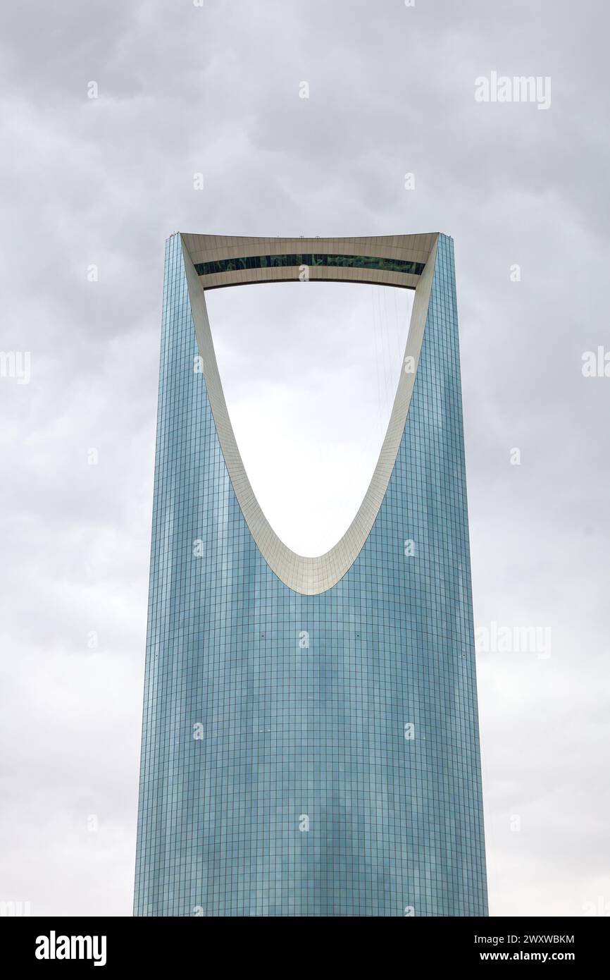 Riyadh, Saudi Arabia - April 1 2024, Kingdom Tower Al Mamlaka business , King Fahd road Stock ...