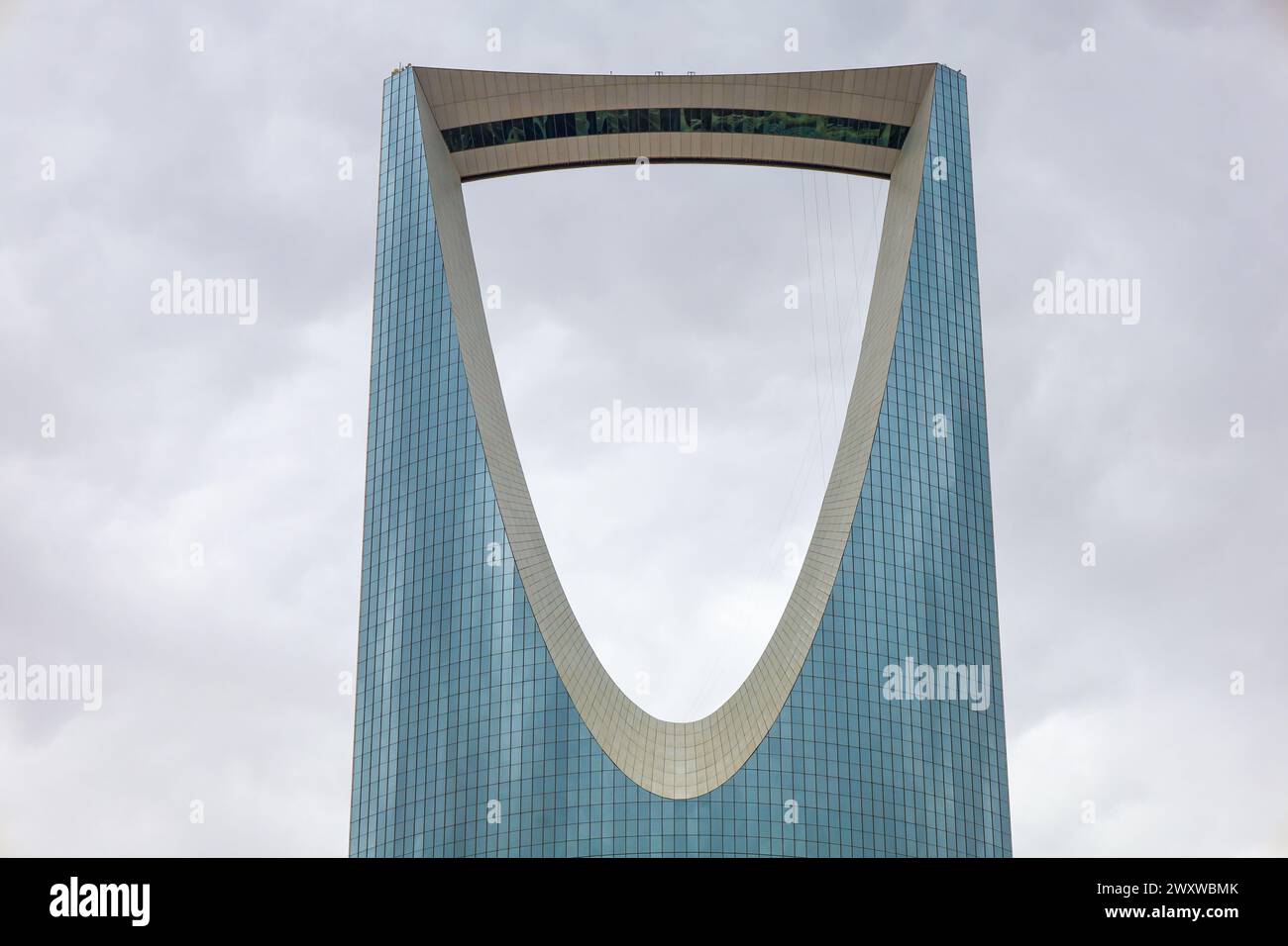 Riyadh, Saudi Arabia - April 1 2024, Kingdom Tower Al Mamlaka business , King Fahd road Stock ...