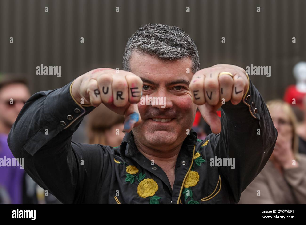 Pure Evil - Charles Uzzell-Edwards - street artist photographed at the ...