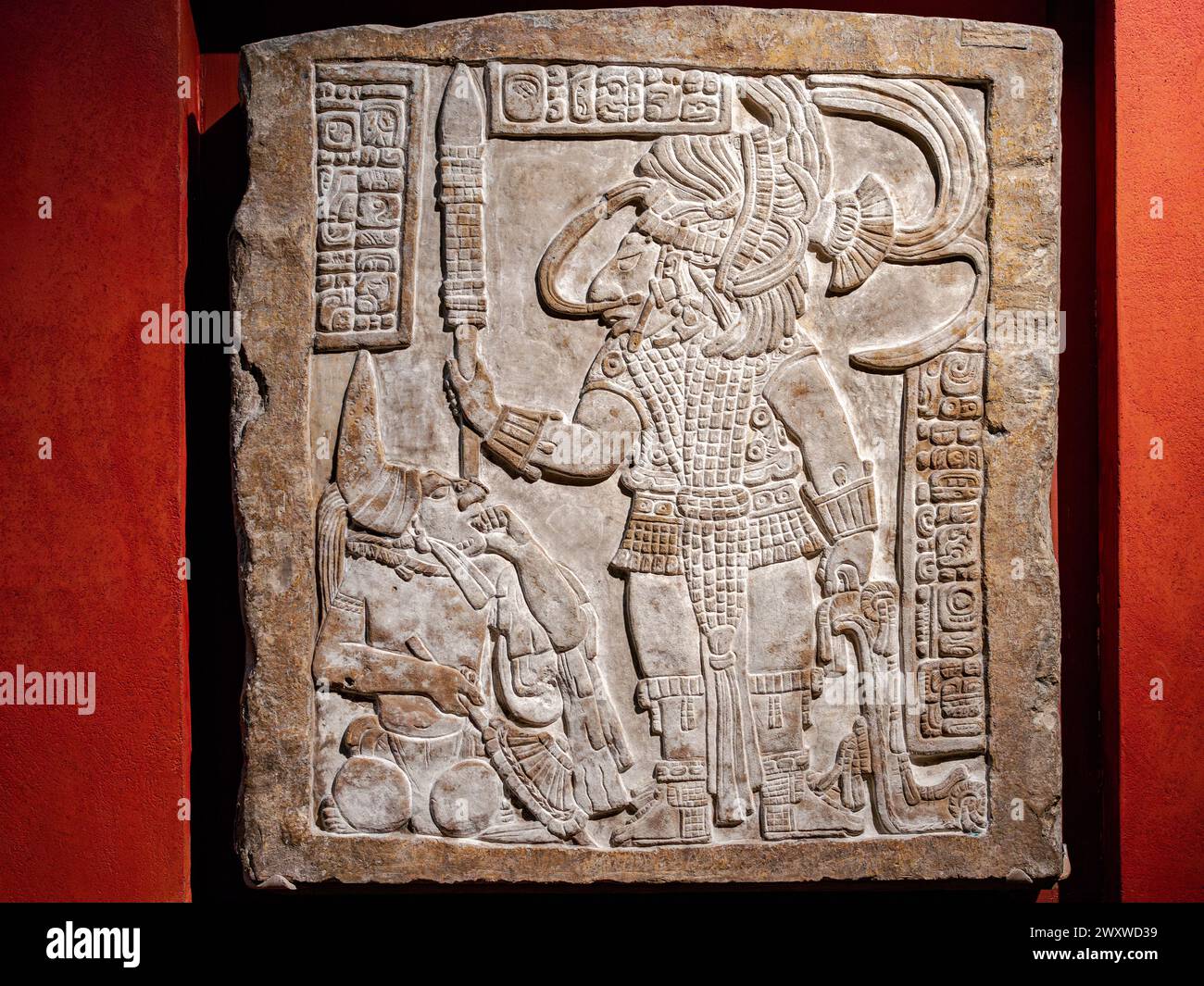 British Museum, London - May 10th 2019 - Lintel 16, Bird Jaguar IV and ...