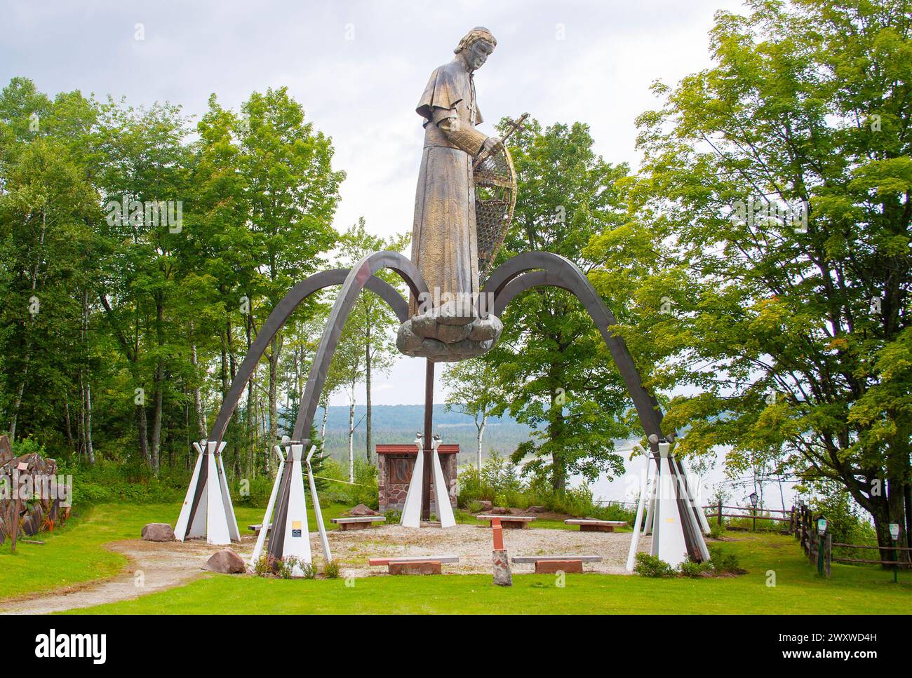 Bishop Baraga Shrine of the Snowshoe Priest in L'Anse, Michigan Stock ...