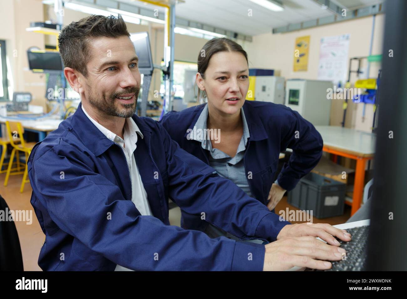 working in a project together Stock Photo - Alamy