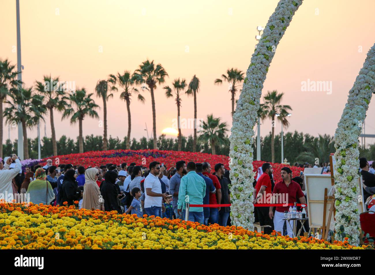 Yanbu, Madinah region, Saudi Arabia. 23 Mars 2019 - Flower festival ...