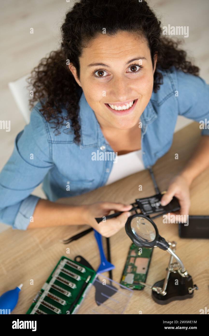 Computer technician trying repair computer hi-res stock photography and ...