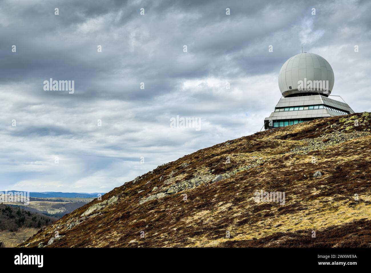 Grand Ballon Mountain Radar Stadion, Alsace, France Stock Photo - Alamy