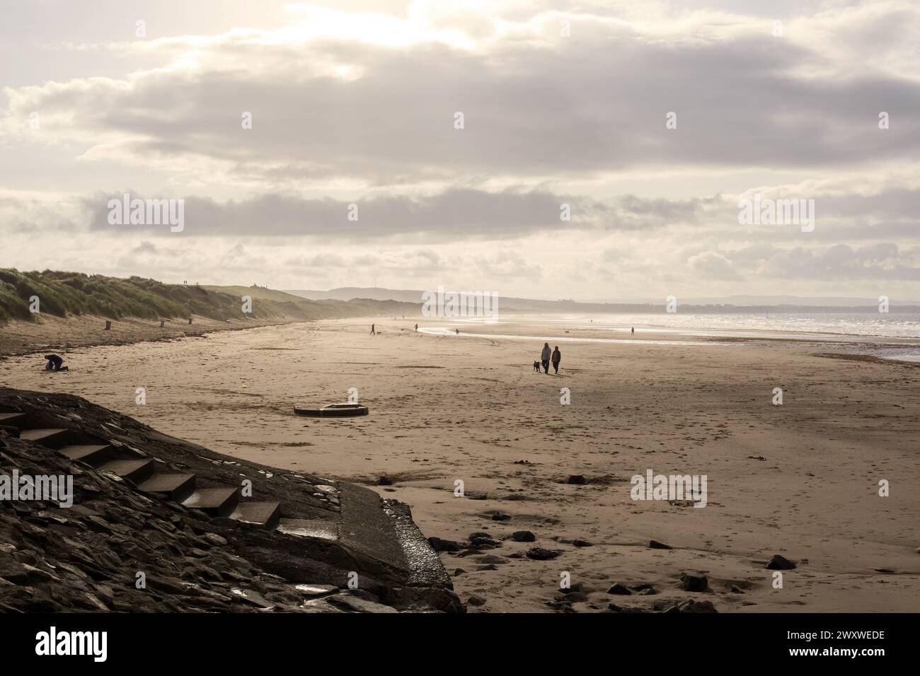 Walks to the Irvine beach, Scotland Stock Photo - Alamy