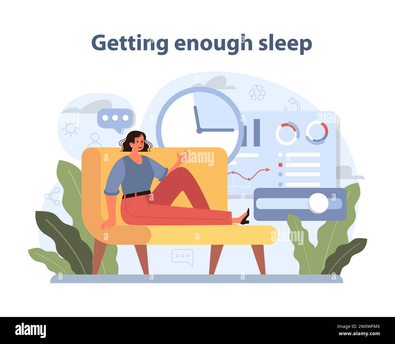 Restorative sleep Stock Vector Images - Alamy