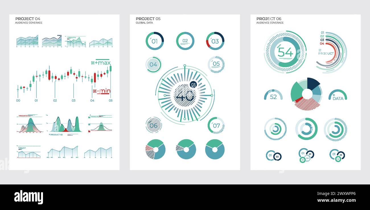 Design business elements charts in color. Finance Charts Stock Vector ...