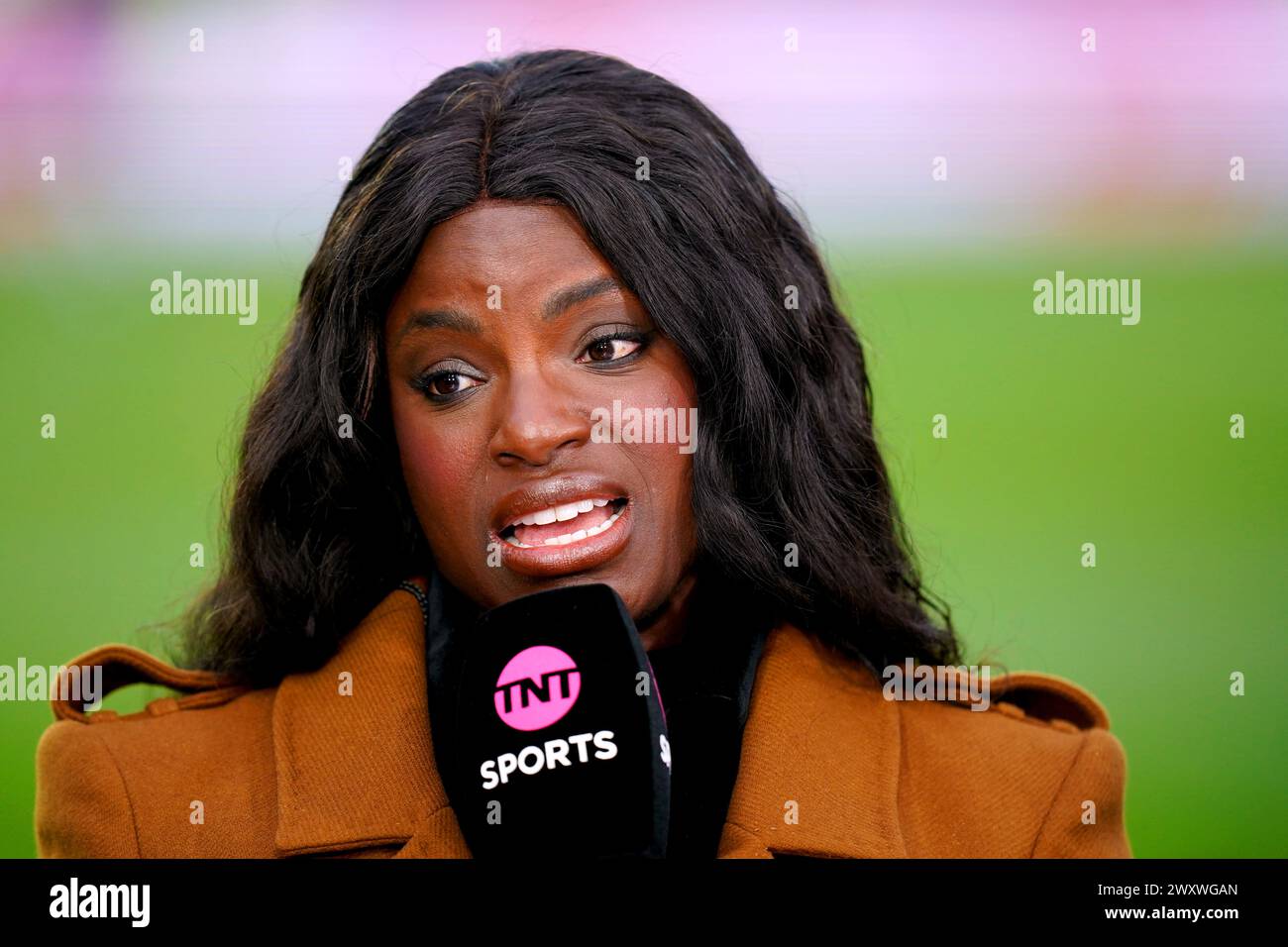 TNT Sports commentator Eniola Aluko ahead of the Premier League match ...