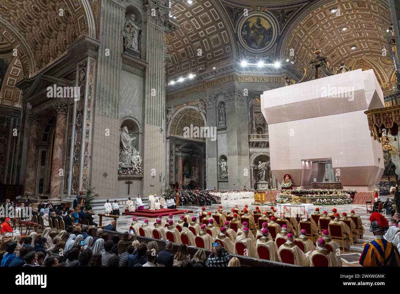 Vatican City, Vatican. 30th Mar, 2024. General view of inside St. Peter ...
