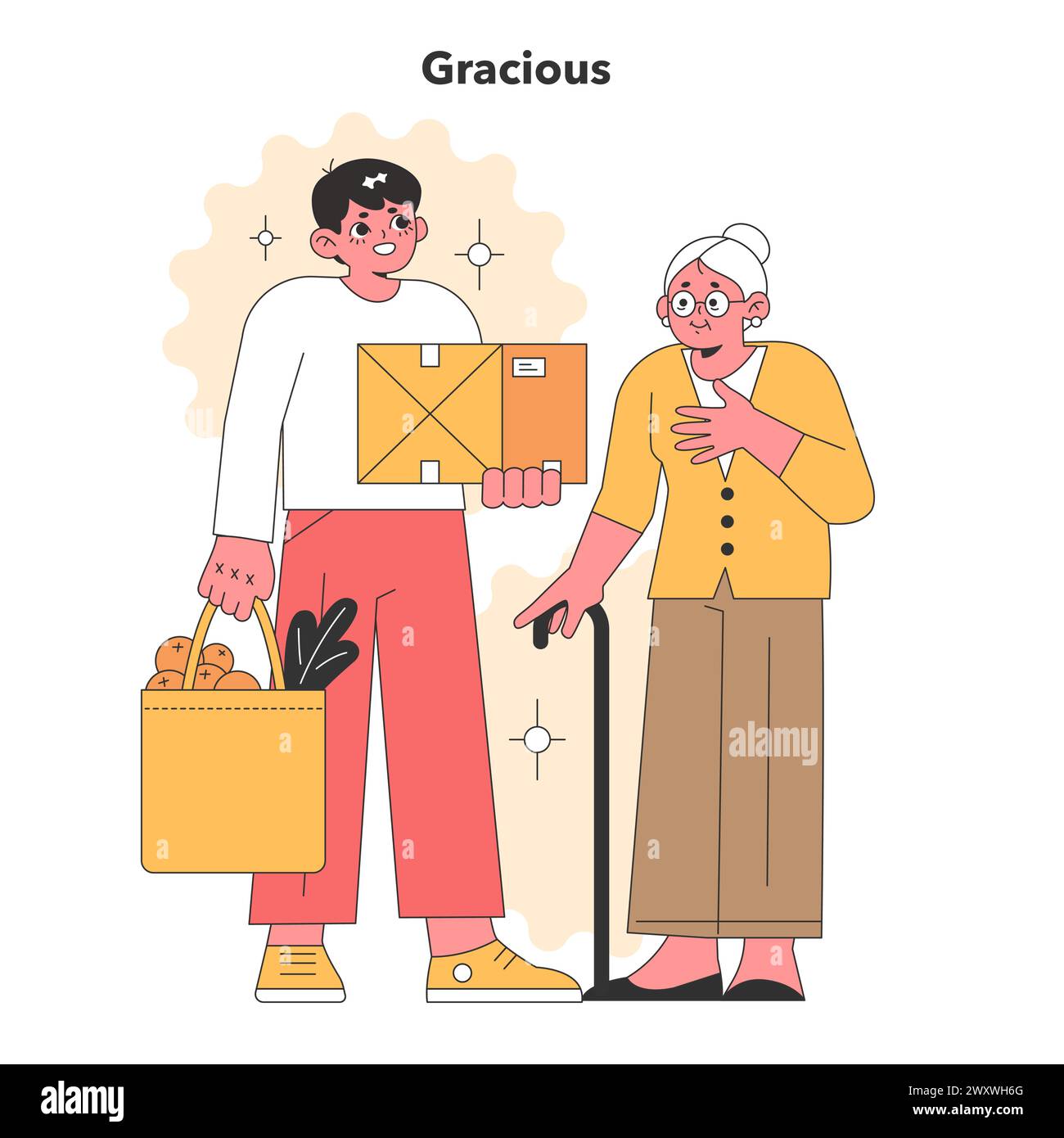 Groceries senior Stock Vector Images - Alamy