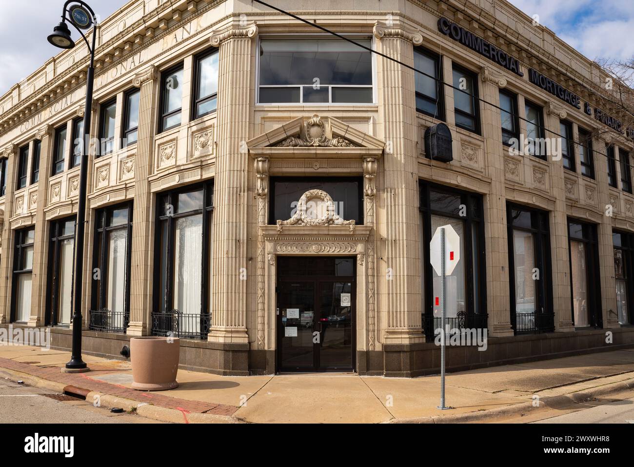 Rockford, Illinois - United States - March 28th, 2024: Downtown bank ...