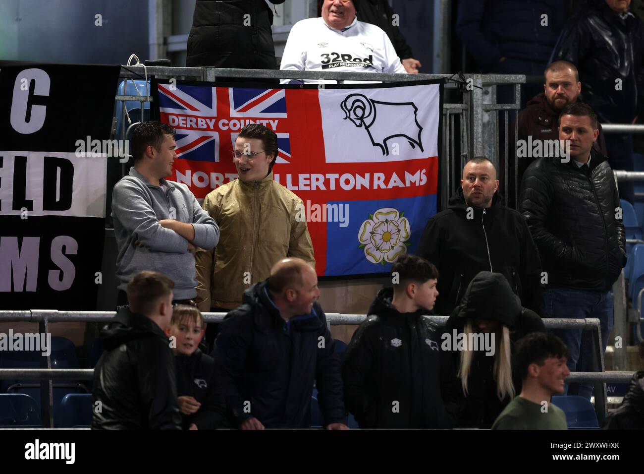 Derby County fans in the away stand before the Sky Bet League One match ...