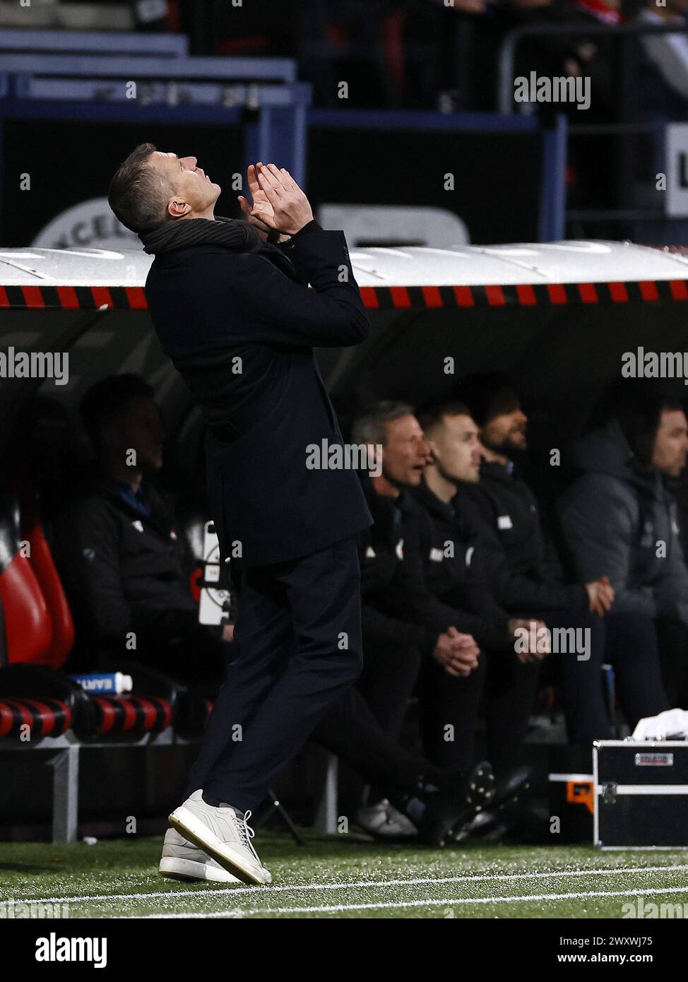 ROTTERDAM - sbv Excelsior coach Marinus Dijkhuizen is disappointed ...