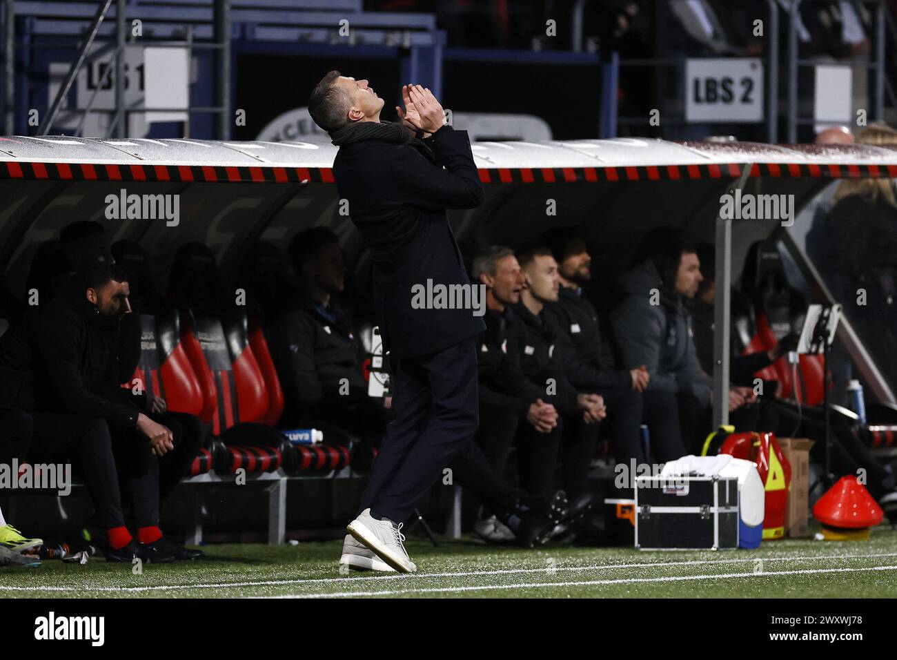 ROTTERDAM - sbv Excelsior coach Marinus Dijkhuizen is disappointed ...