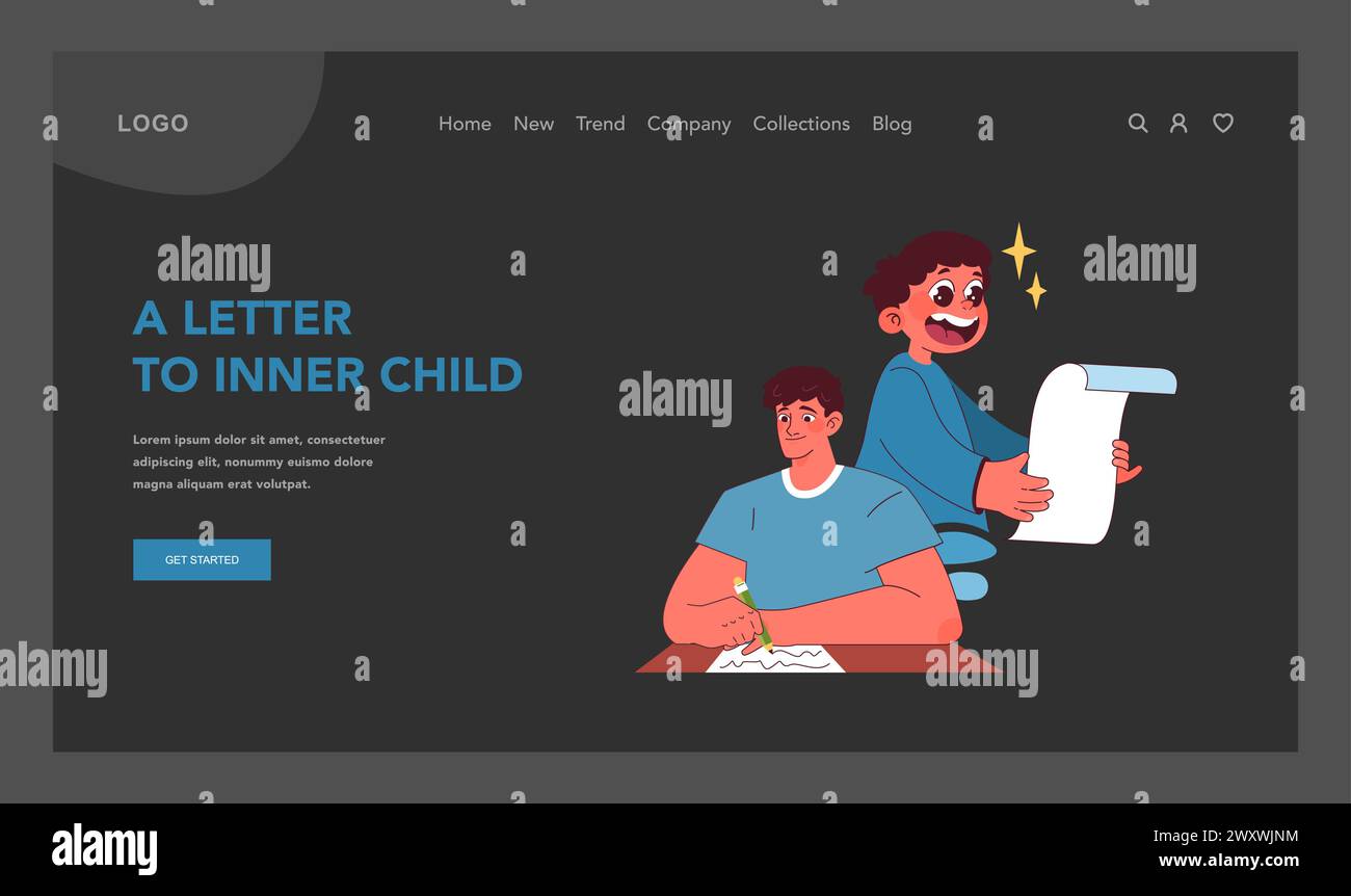 Reflective writing concept. Individual composes heartfelt letter to ...