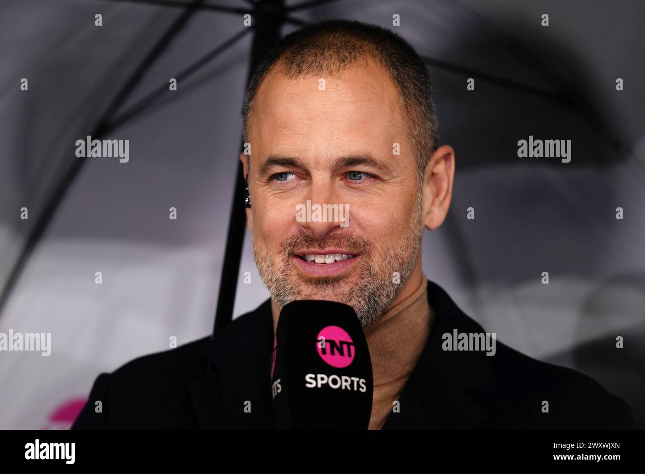 Tnt sports presenter joe cole ahead of the premier league match at the ...