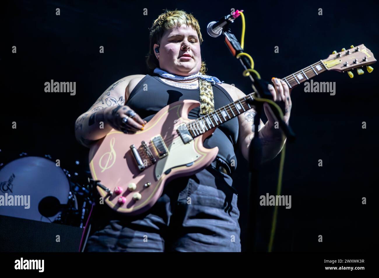 Milan Italy. 01th Apr 2024. The English duo ARXX performs live on stage ...