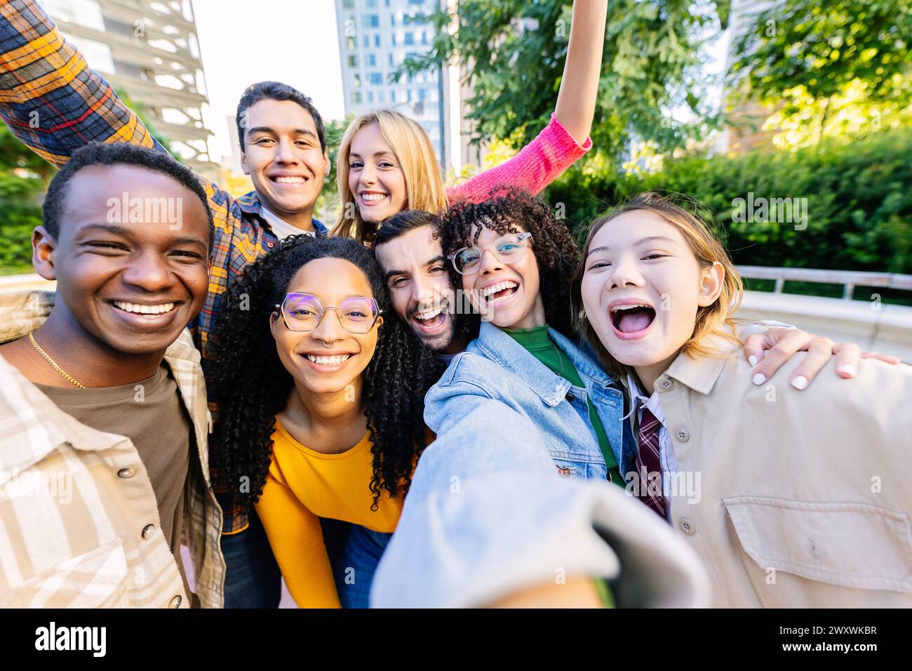 Group latino friends taking hi-res stock photography and images - Alamy