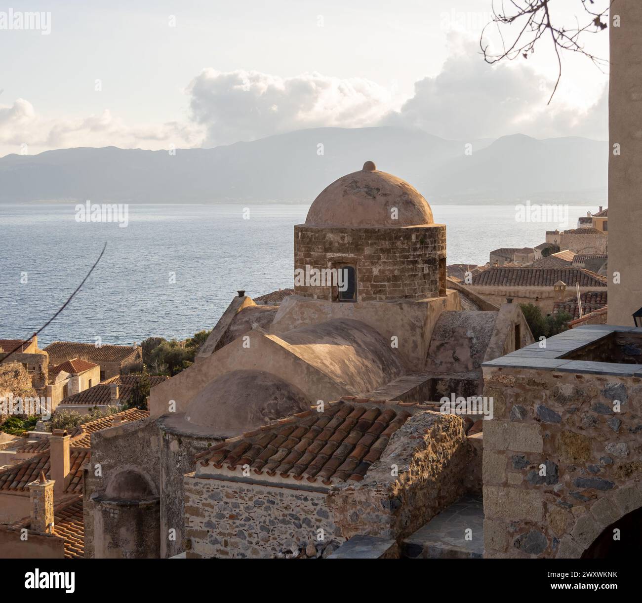 A Medieval Church - Monemvasia castle Stock Photo - Alamy