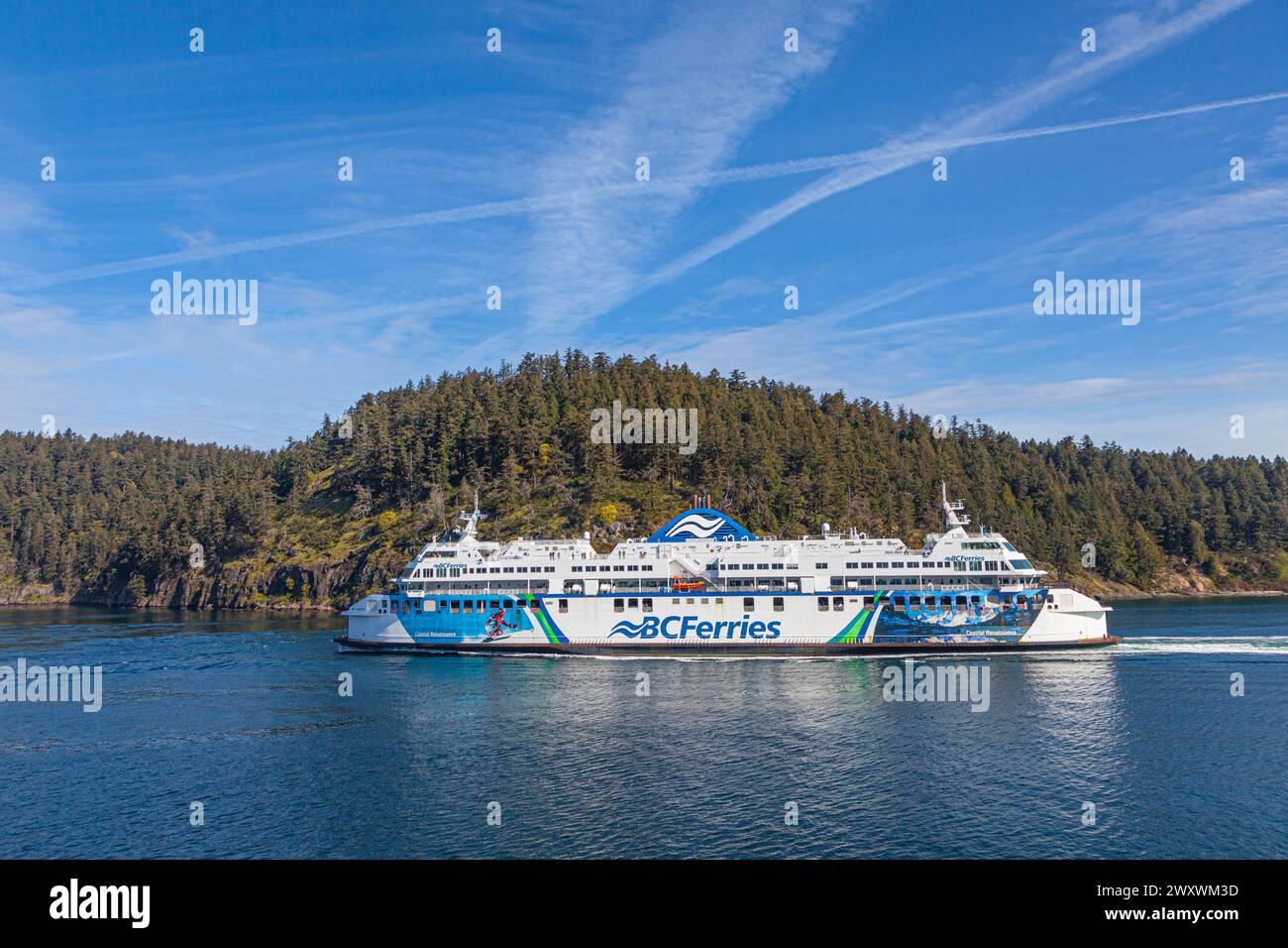 Passing the MV Coastal Renaissance in Active Pass through the British ...