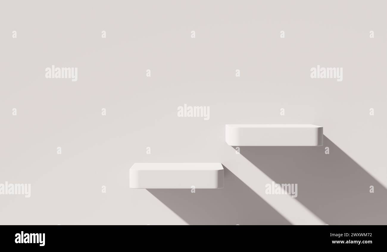 Abstract white platform podium showcase for product display 3d ...