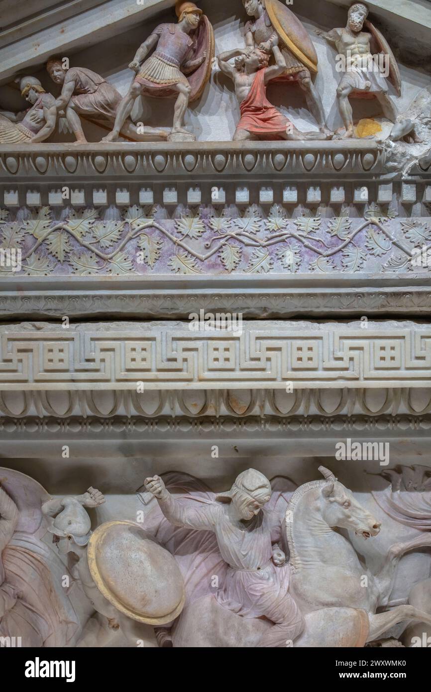 Alexander sarcophagus, 307 BC, Sidon, Lebanon, Archaeological Museum ...