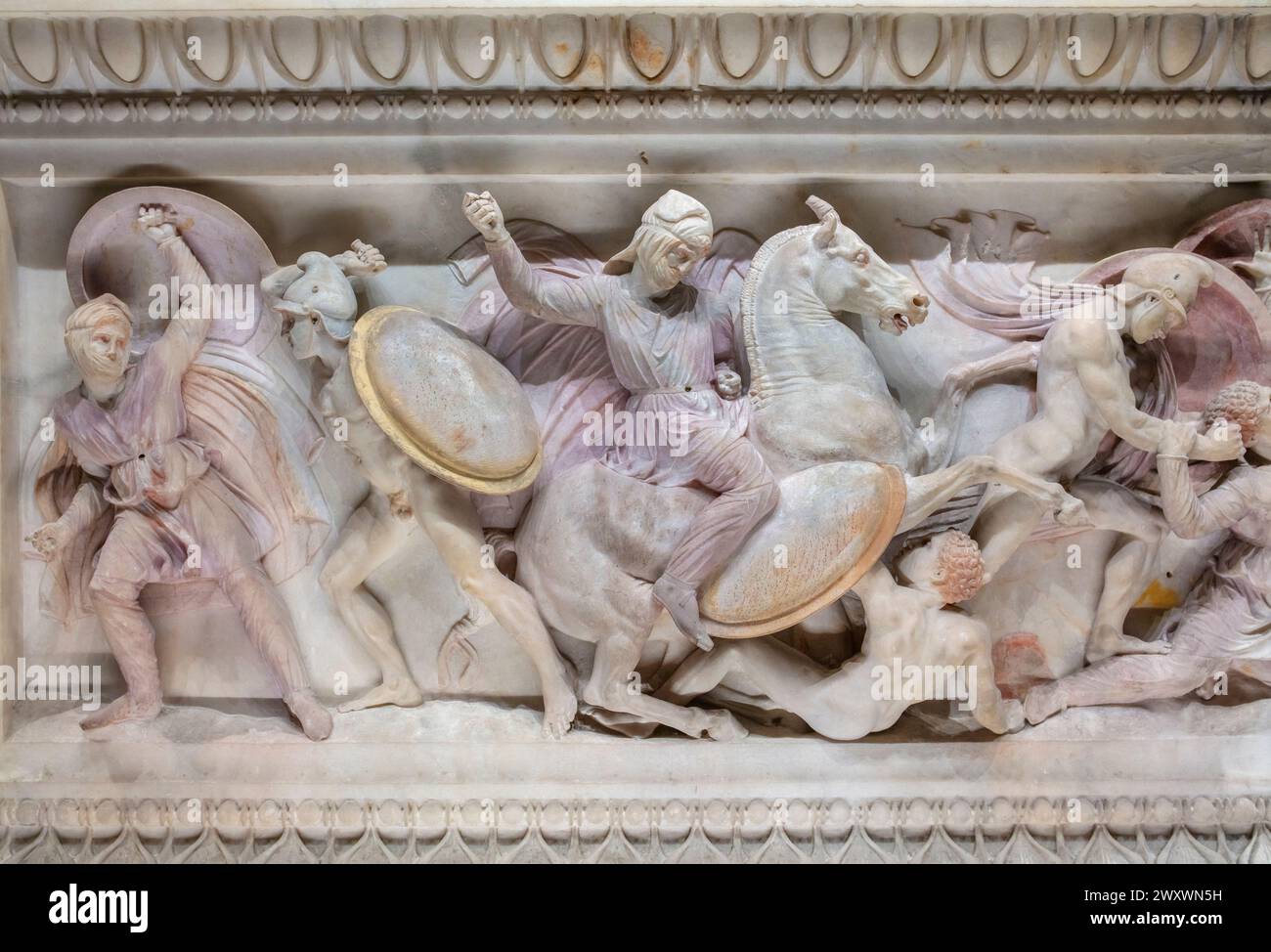 Alexander sarcophagus, 307 BC, Sidon, Lebanon, Archaeological Museum ...