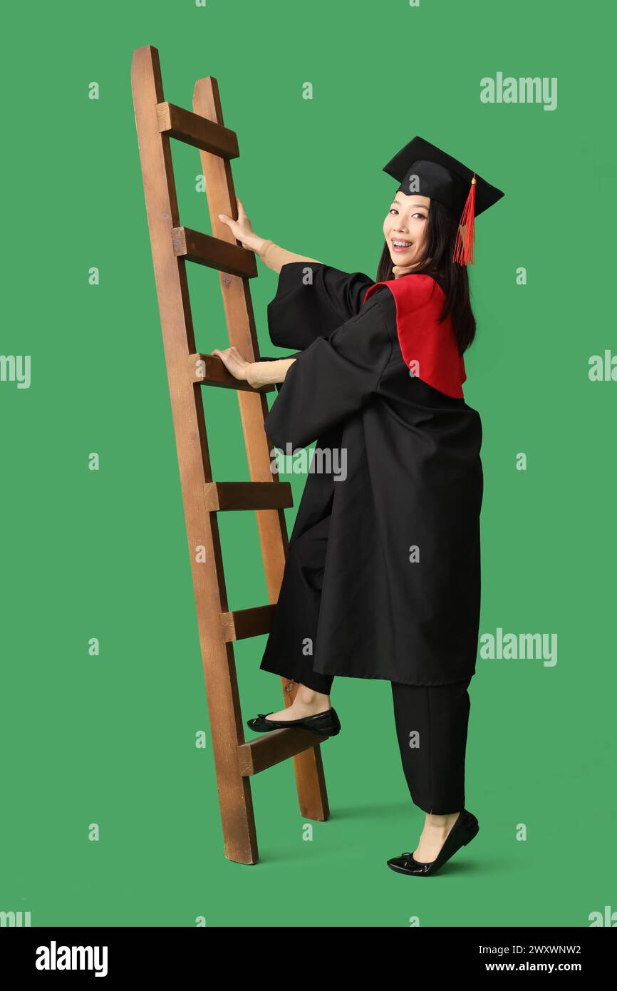 Student climbing ladder hi-res stock photography and images - Alamy