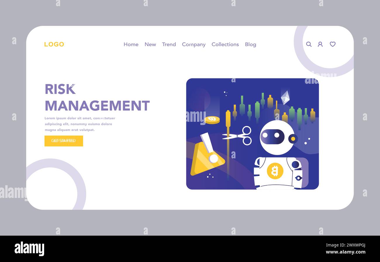 Risk Management web or landing page. A crypto trading bot is ...
